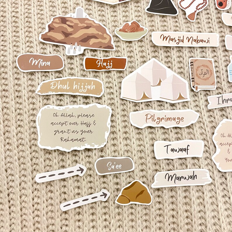 Islamic Hajj Umrah Pilgrimage Muslimah Journal Scrapbooking Stickers ...