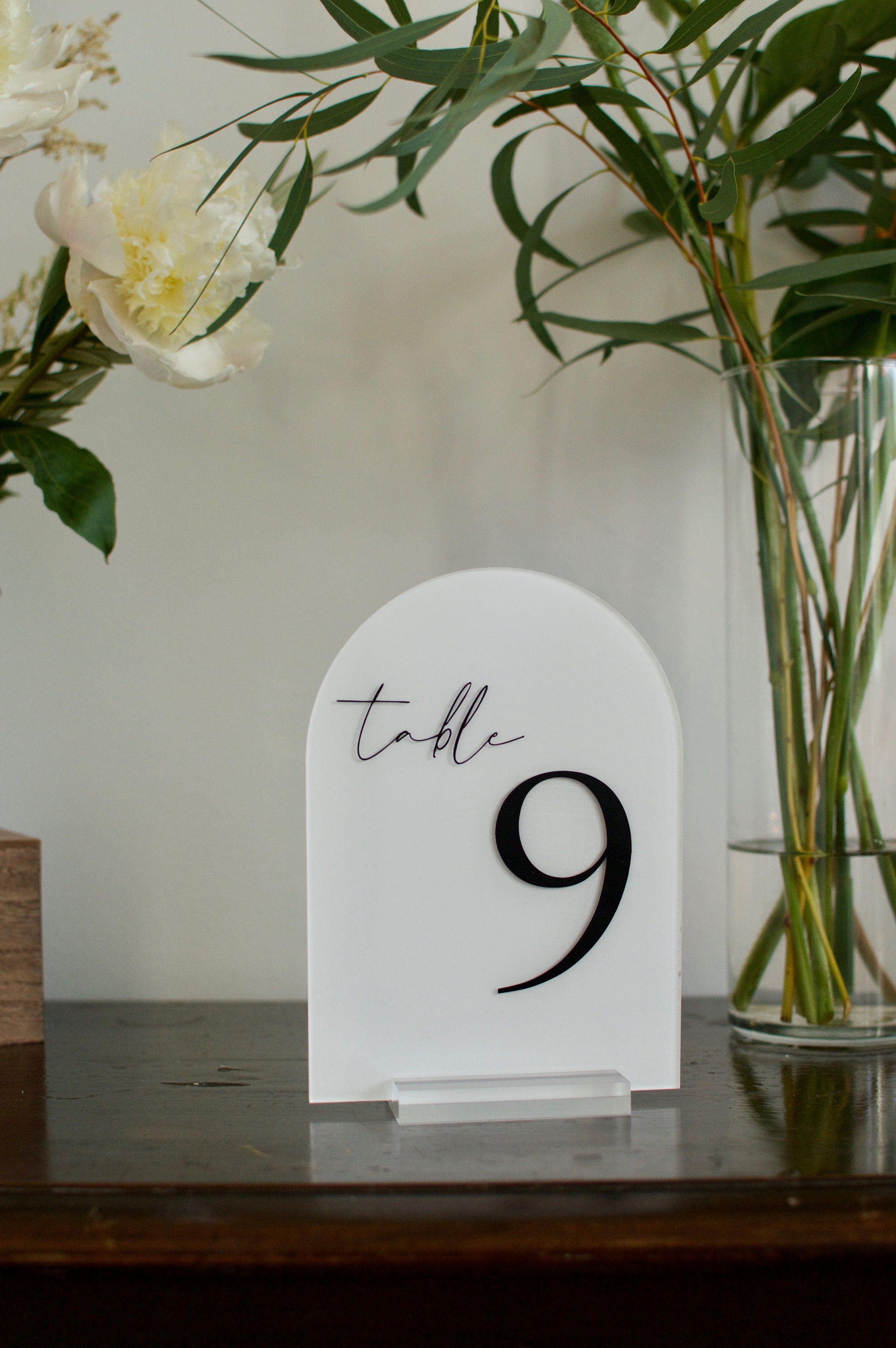Table Numbers Arched Wedding Signage Acrylic Sign Wedding Decor Minimal ...