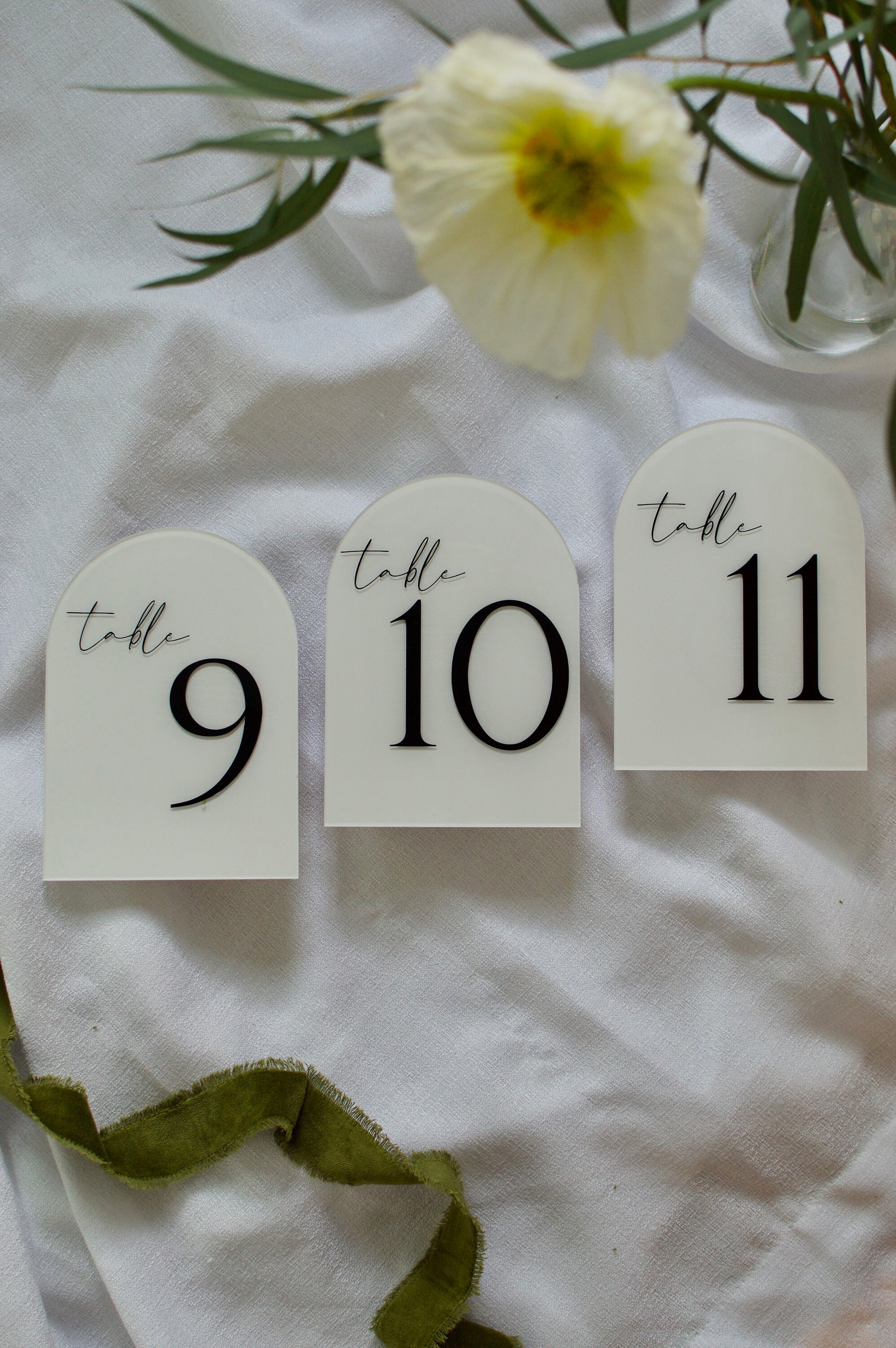 Table Numbers Arched Wedding Signage Acrylic Sign Wedding Decor Minimal ...