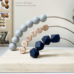 PERSONALIZED Abacus Boho Wooden Nursery Decor Modern Earthy - Etsy