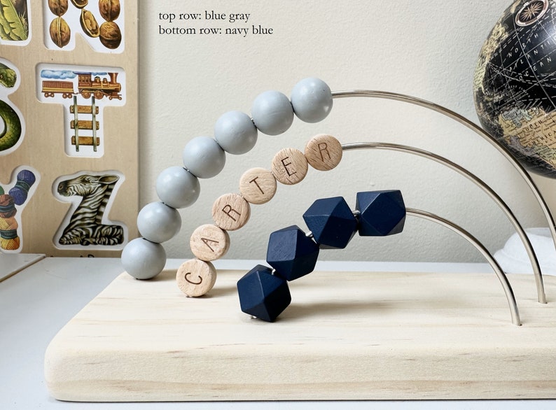 PERSONALIZED Abacus Boho Wooden Nursery Decor Modern Earthy - Etsy