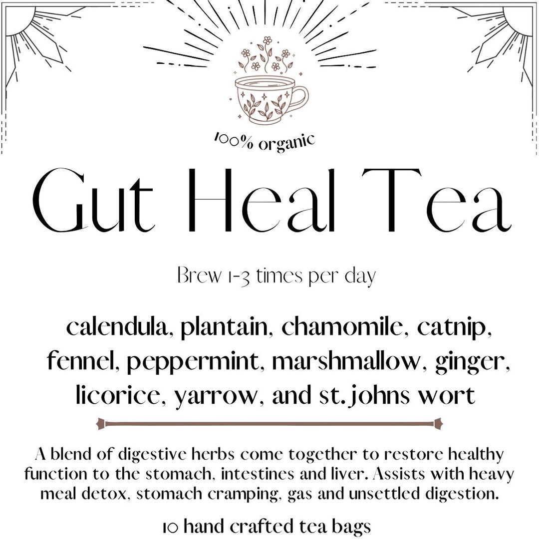 Organic Gut Heal Tea Blend - Etsy