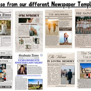 Newspaper Template Poster Print | Personalized Poster | Custom Poster ...