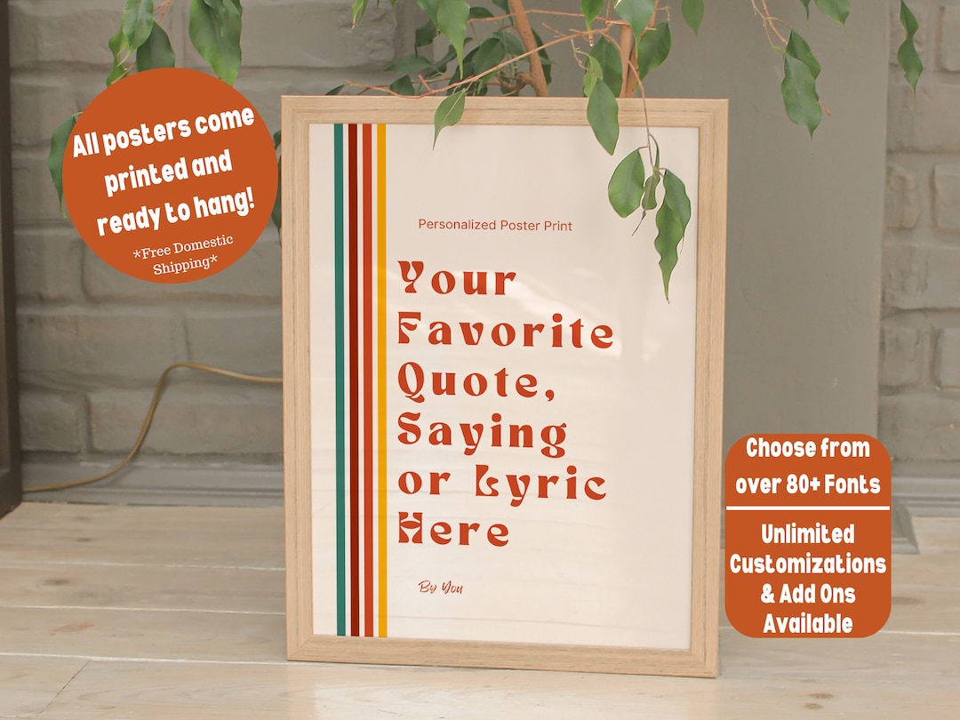 Custom Quote Print | Personalized Poster | Custom Poster Printing ...