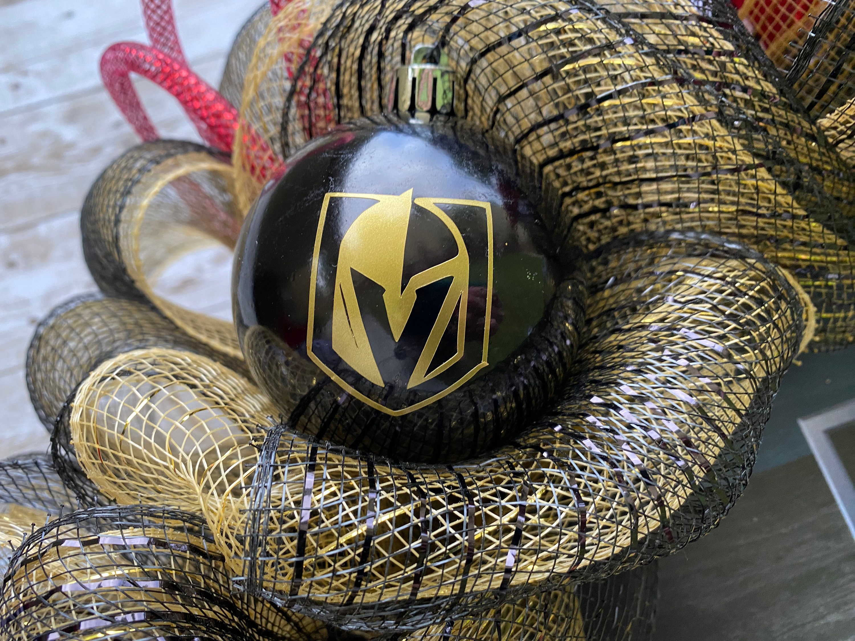 Golden Knights Wreath VGK Las Vegas Golden Knights Hockey Wreath Sports ...