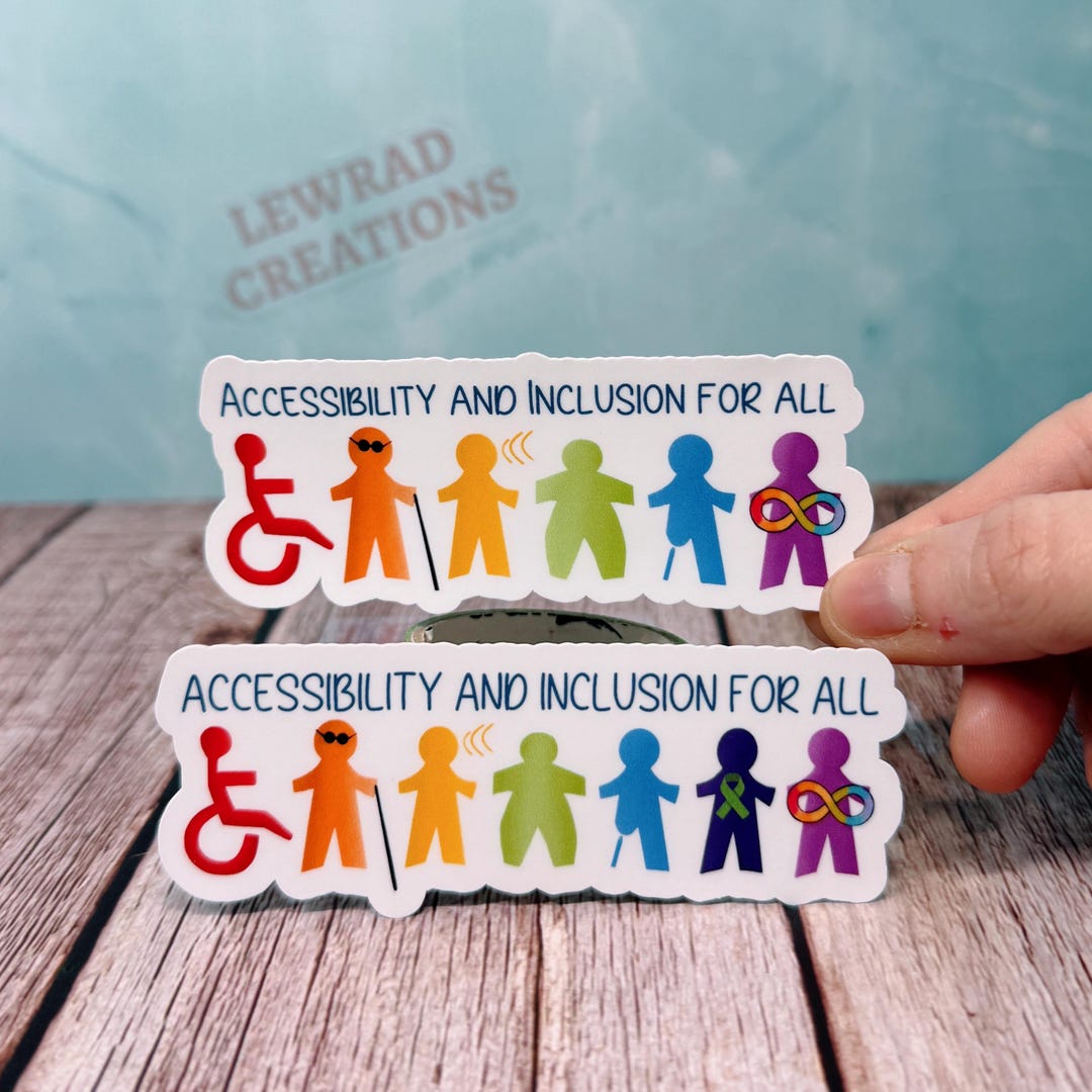 Accessibility and Inclusion for All Sticker, Disability Pride Decal ...