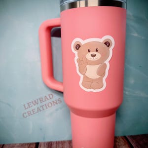ASL ILY Sign Bear Sticker, Deaf Culture, Disability Pride Vinyl Decal ...