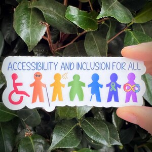 Accessibility and Inclusion for All Sticker, Disability Pride Decal ...