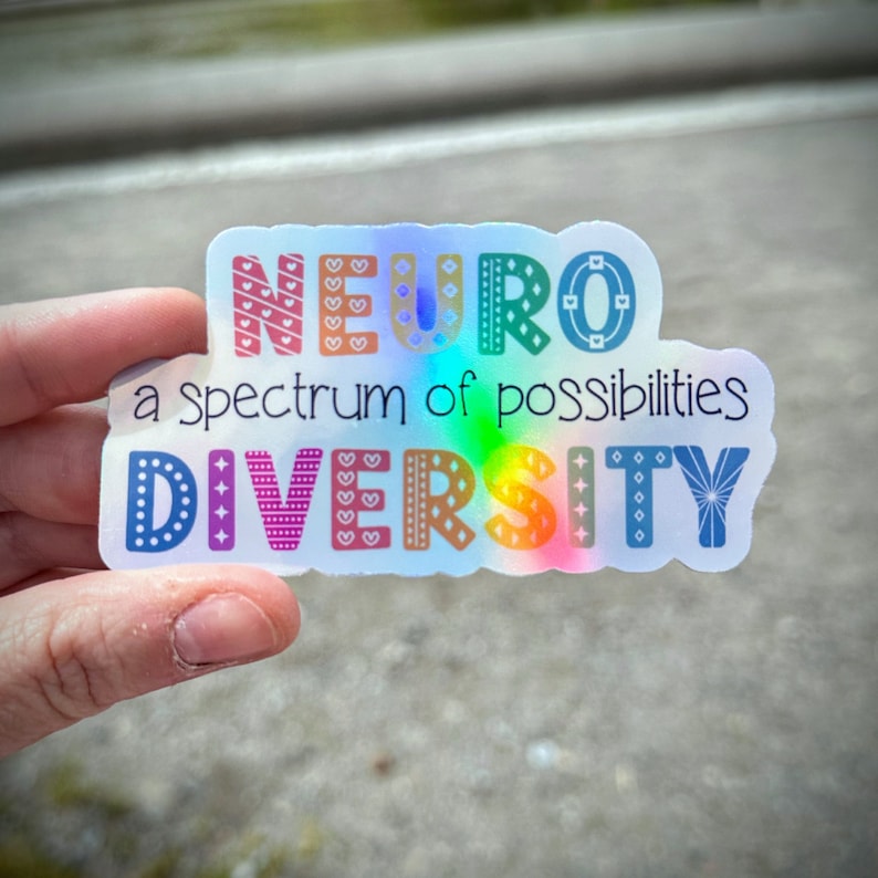 Neurodiversity A Spectrum of Possibilities Vinyl Sticker, Rainbow ...