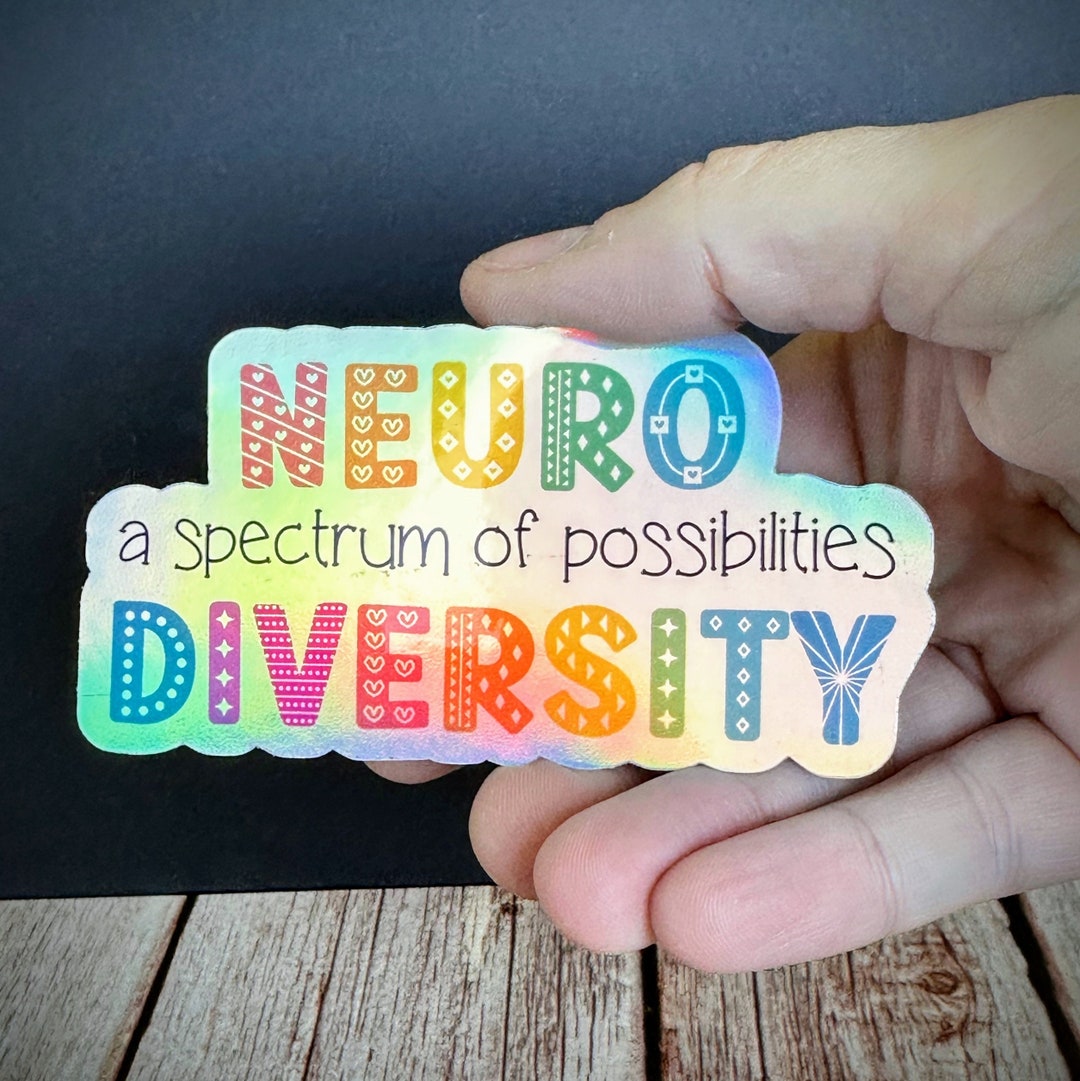 Neurodiversity A Spectrum of Possibilities Vinyl Sticker, Rainbow ...