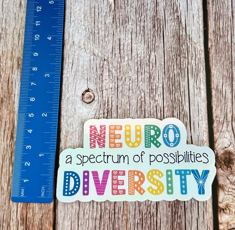Neurodiversity A Spectrum of Possibilities Vinyl Sticker, Rainbow ...