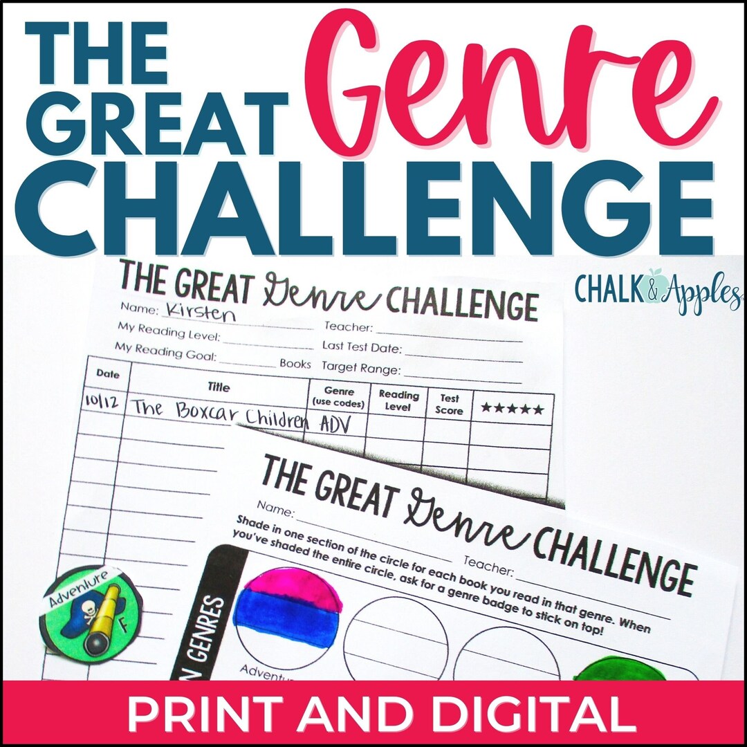 Reading Challenge Kit for the Great Genre Challenge Print & Digital - Etsy