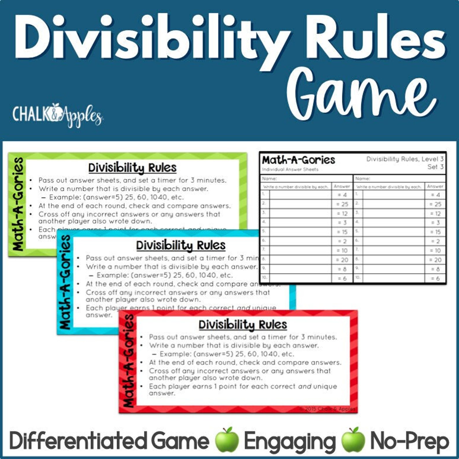 Divisibility Rules Game Mathagories - Etsy
