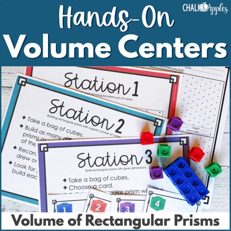 Volume of Rectangular Prisms Activity With Unit Cubes Hands On - Etsy