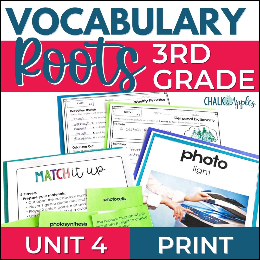 3rd Grade Vocabulary UNIT 4 Greek & Latin Root Words PRINT VERSION - Etsy
