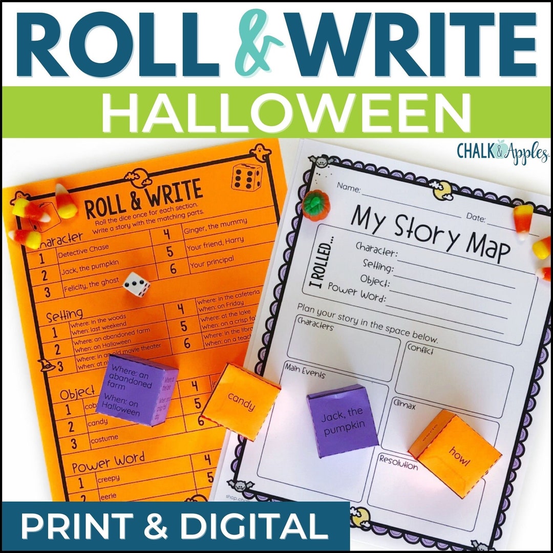 Halloween Writing Activity Roll & Write Halloween Activity - Etsy