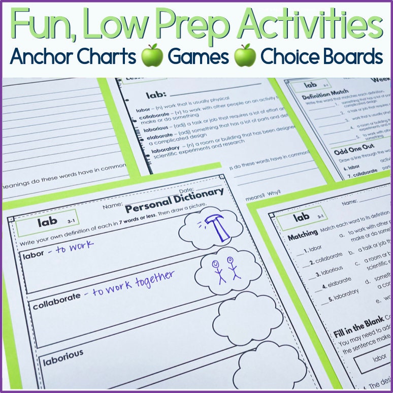 4th Grade Vocabulary Greek & Latin Root Words Unit 3 Print Version - Etsy