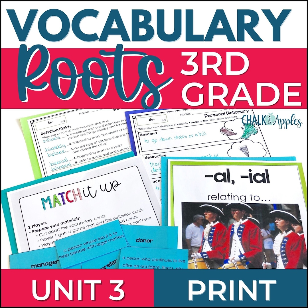 3rd Grade Vocabulary UNIT 3 Greek & Latin Root Words PRINT VERSION - Etsy