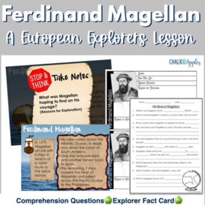 Ferdinand Magellan Explorer Lesson - Etsy