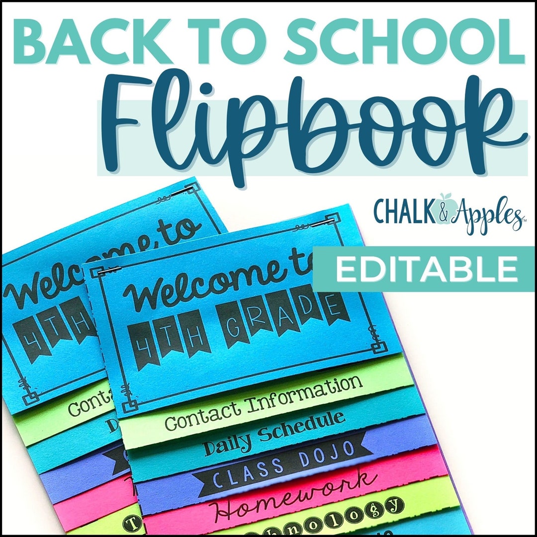 Back to School Flipbook for Meet the Teacher Night Editable Parent ...