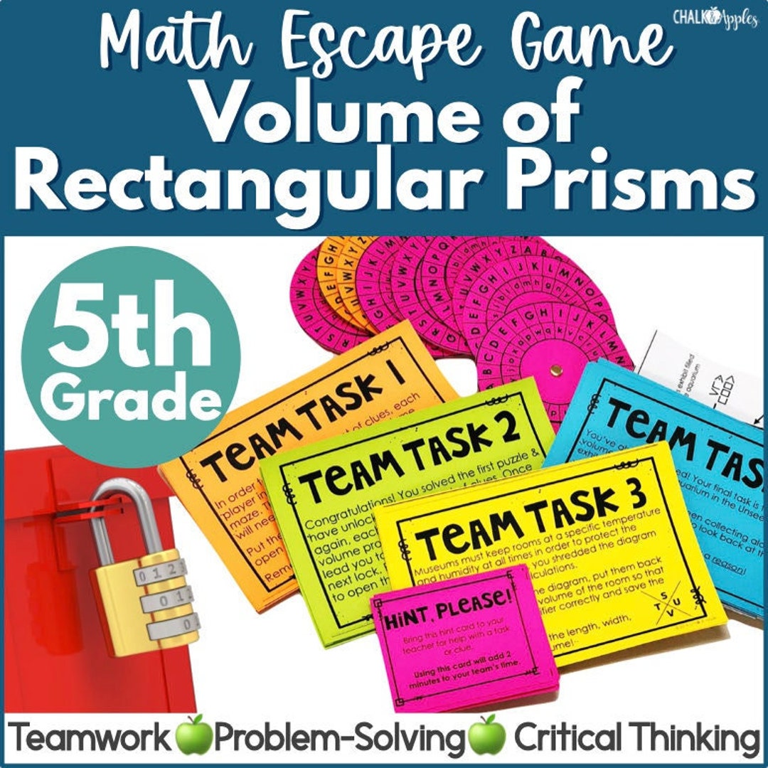 Volume of Rectangular Prisms Math Escape Game - Etsy