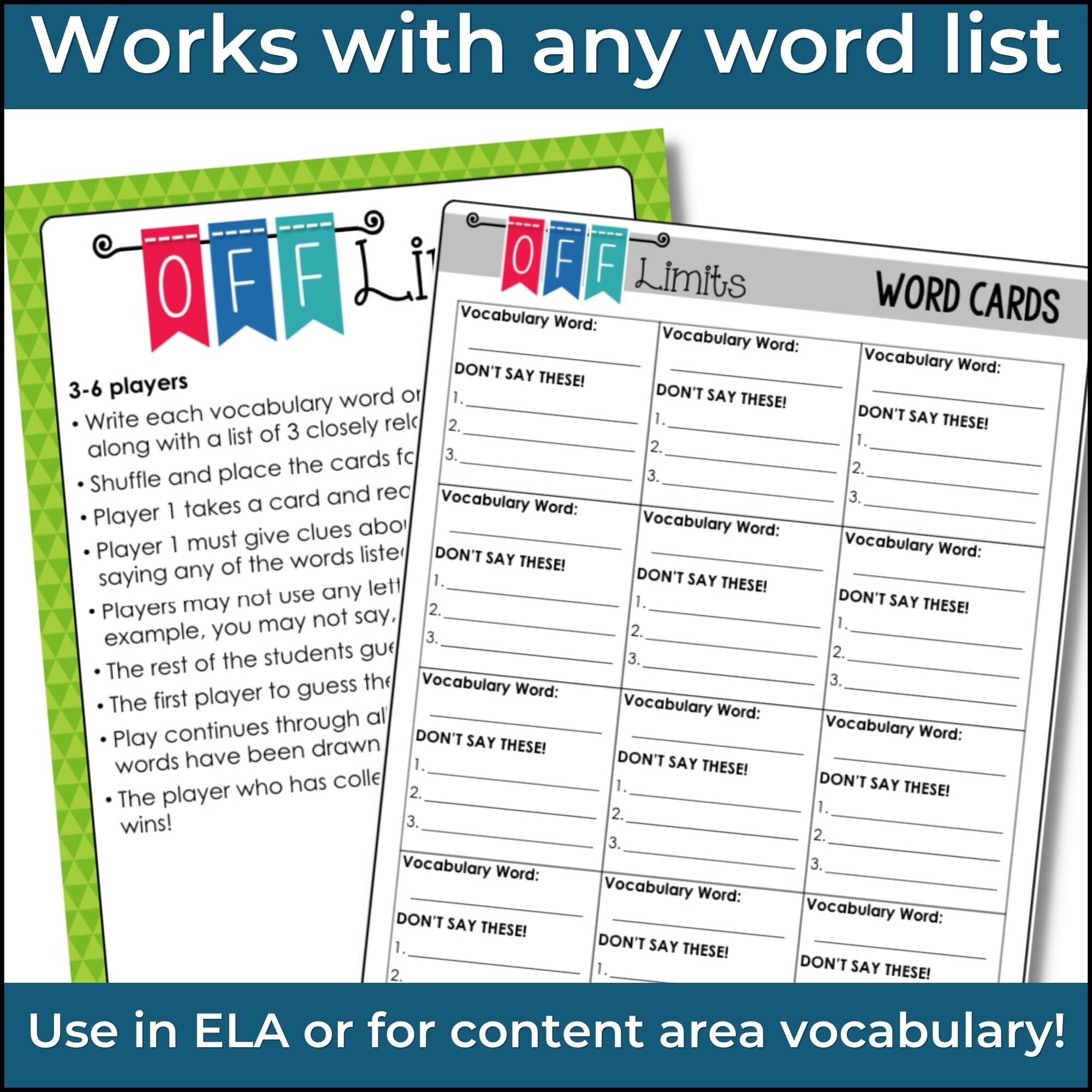 Vocabulary Games for Partners and Whole Group Word Work for - Etsy