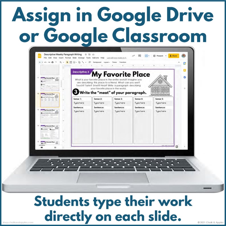 Descriptive Paragraph Writing DIGITAL Paragraph of the Week - Etsy