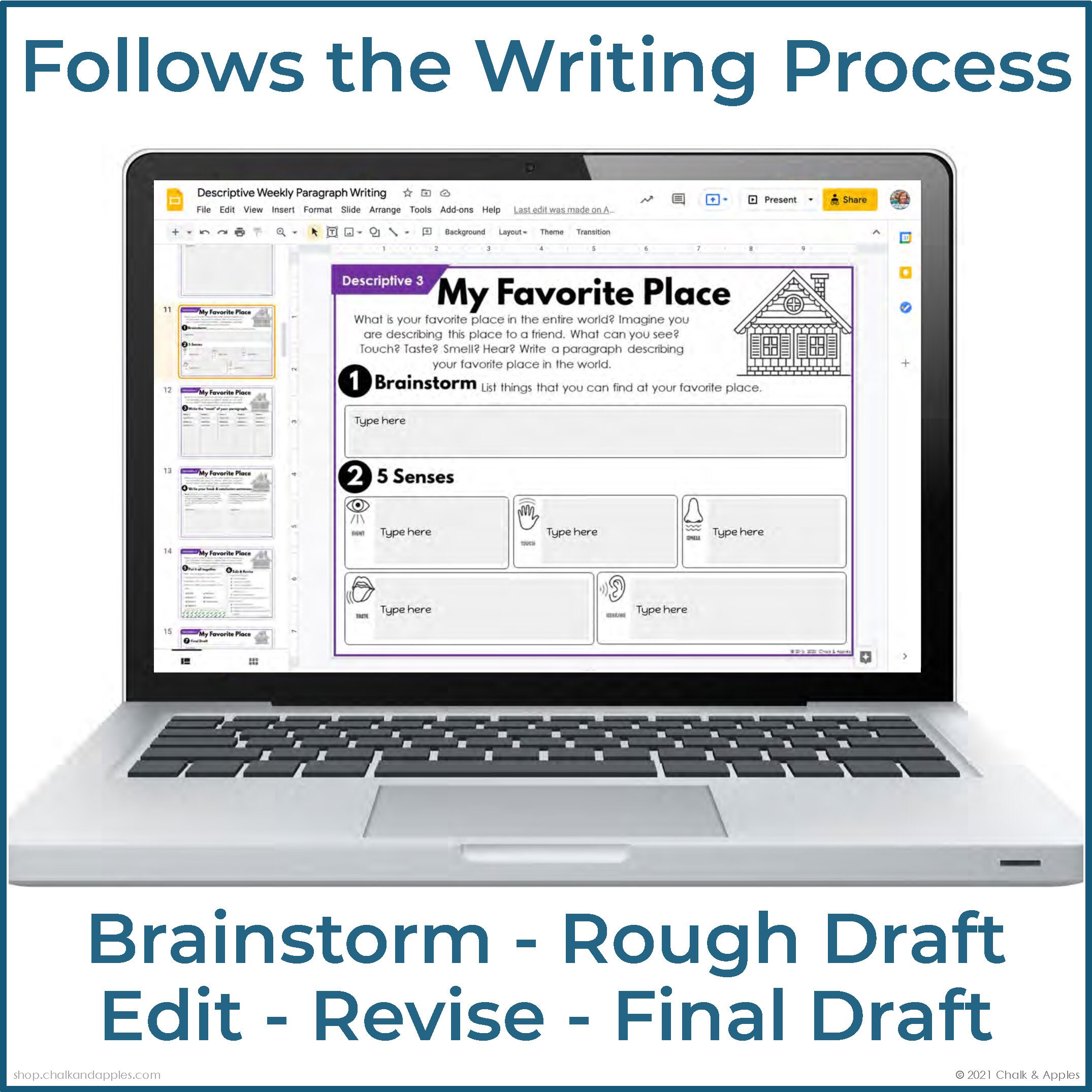 Descriptive Paragraph Writing DIGITAL Paragraph of the Week - Etsy