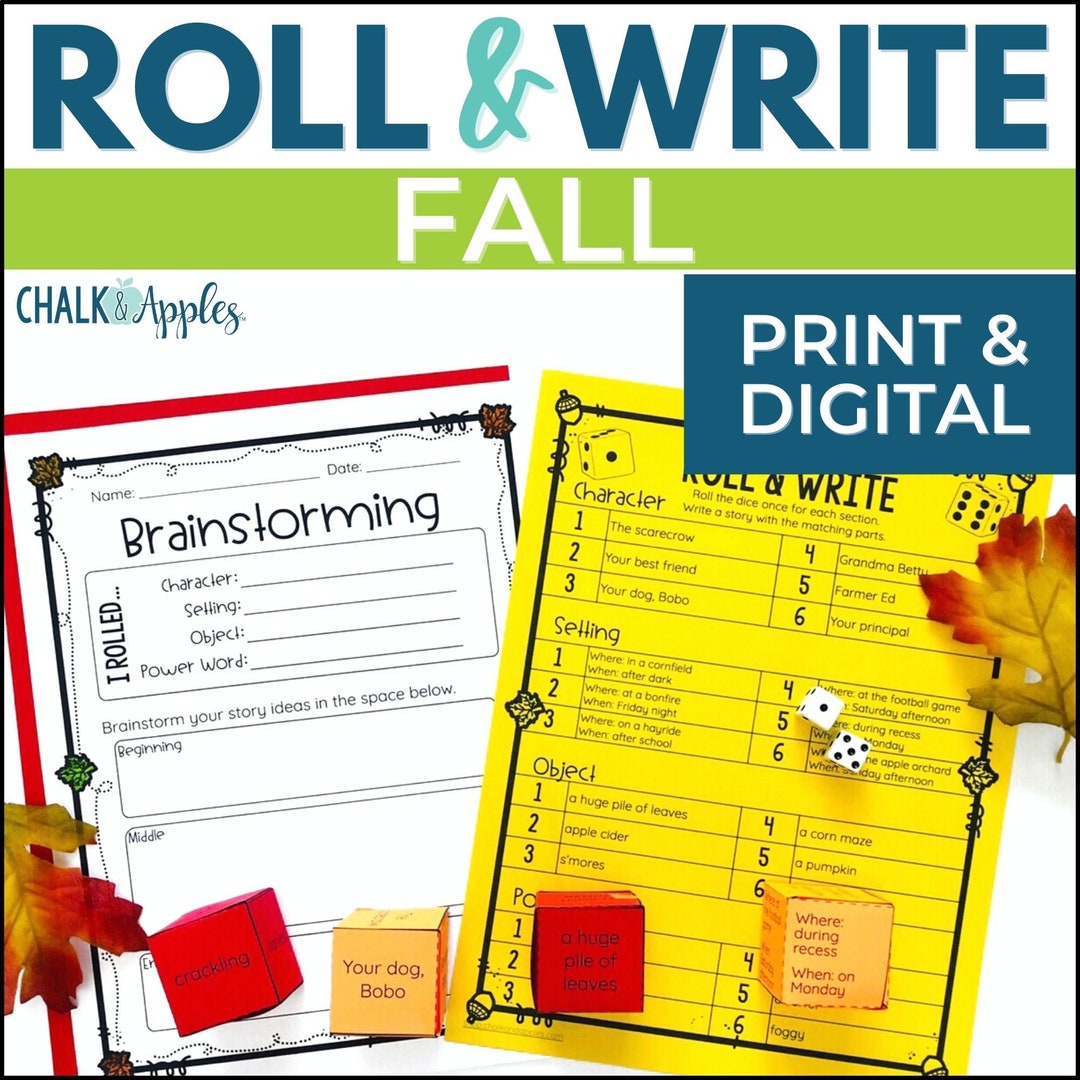 Fall Writing Activity Roll & Write Center Distance Learning - Etsy