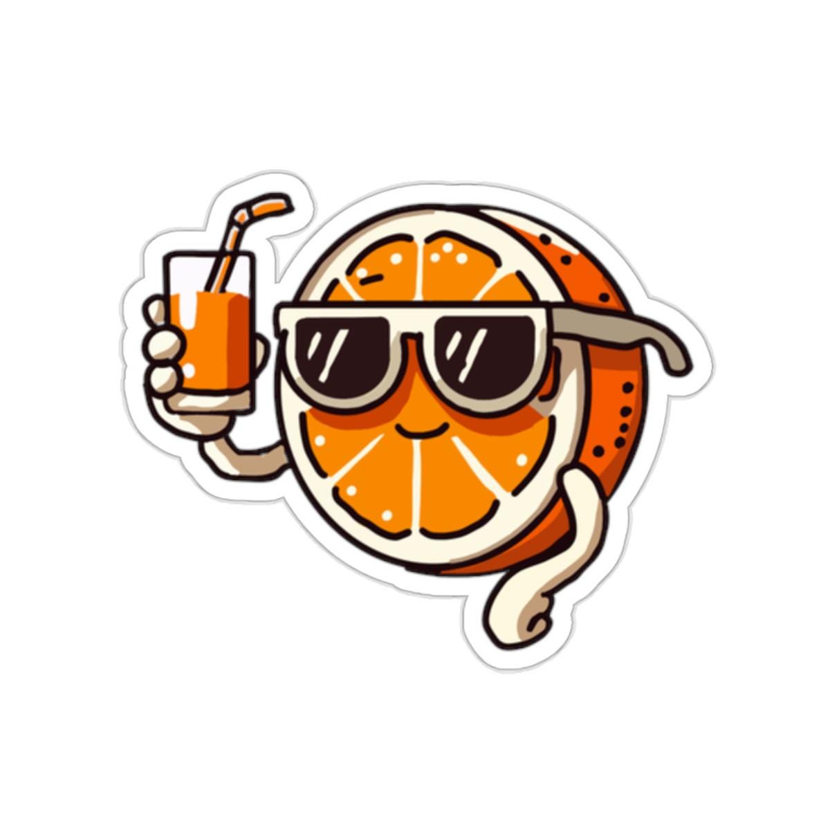 Orange Juice Sticker - Etsy