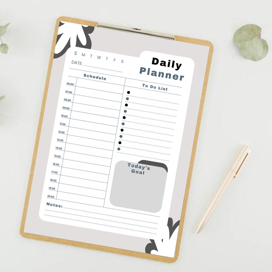 Personal Daily Schedule, Printable Instant Download, Hourly Planner ...