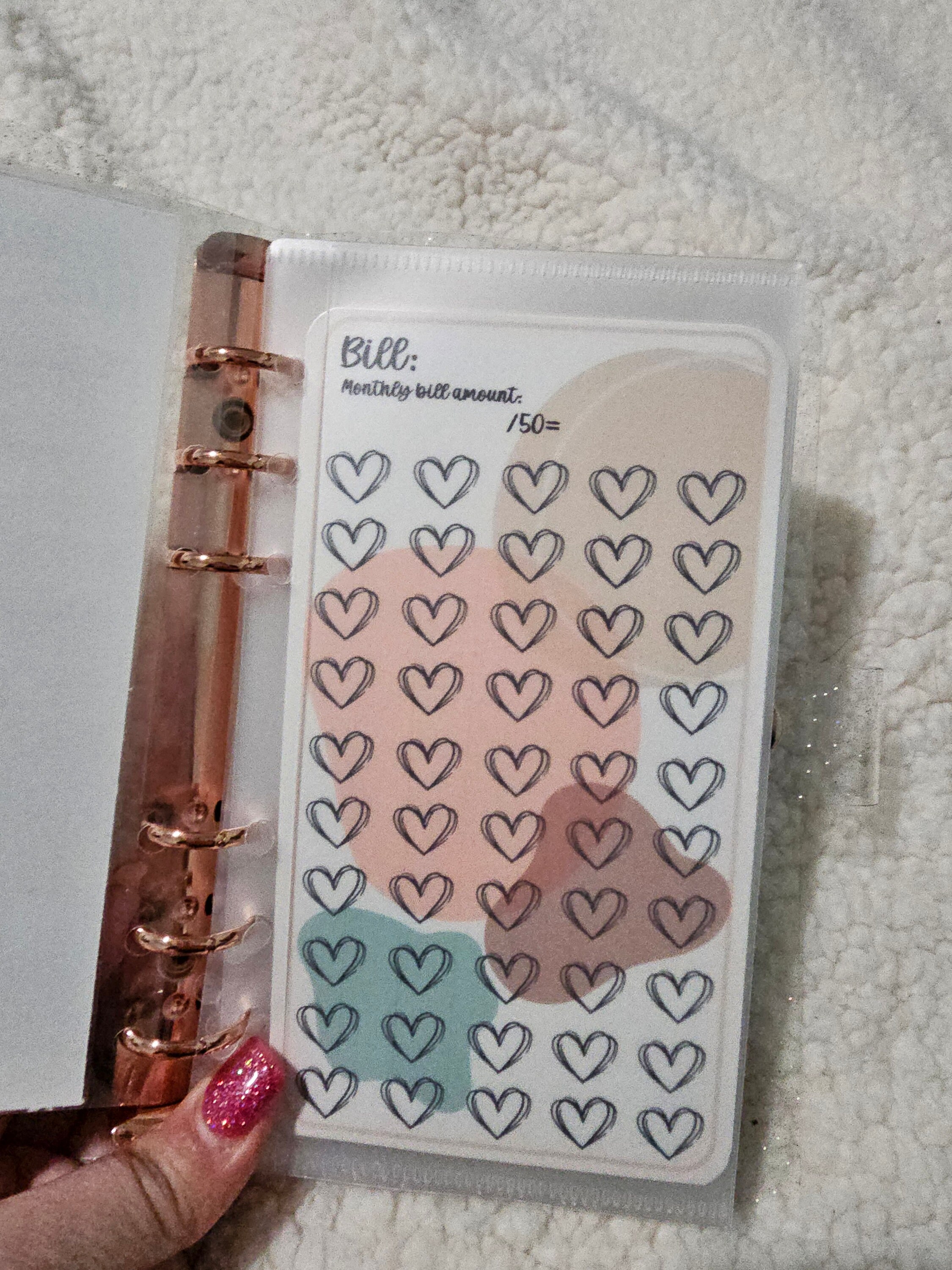 A6 Glitter Binder With Month Ahead Challenge - Etsy