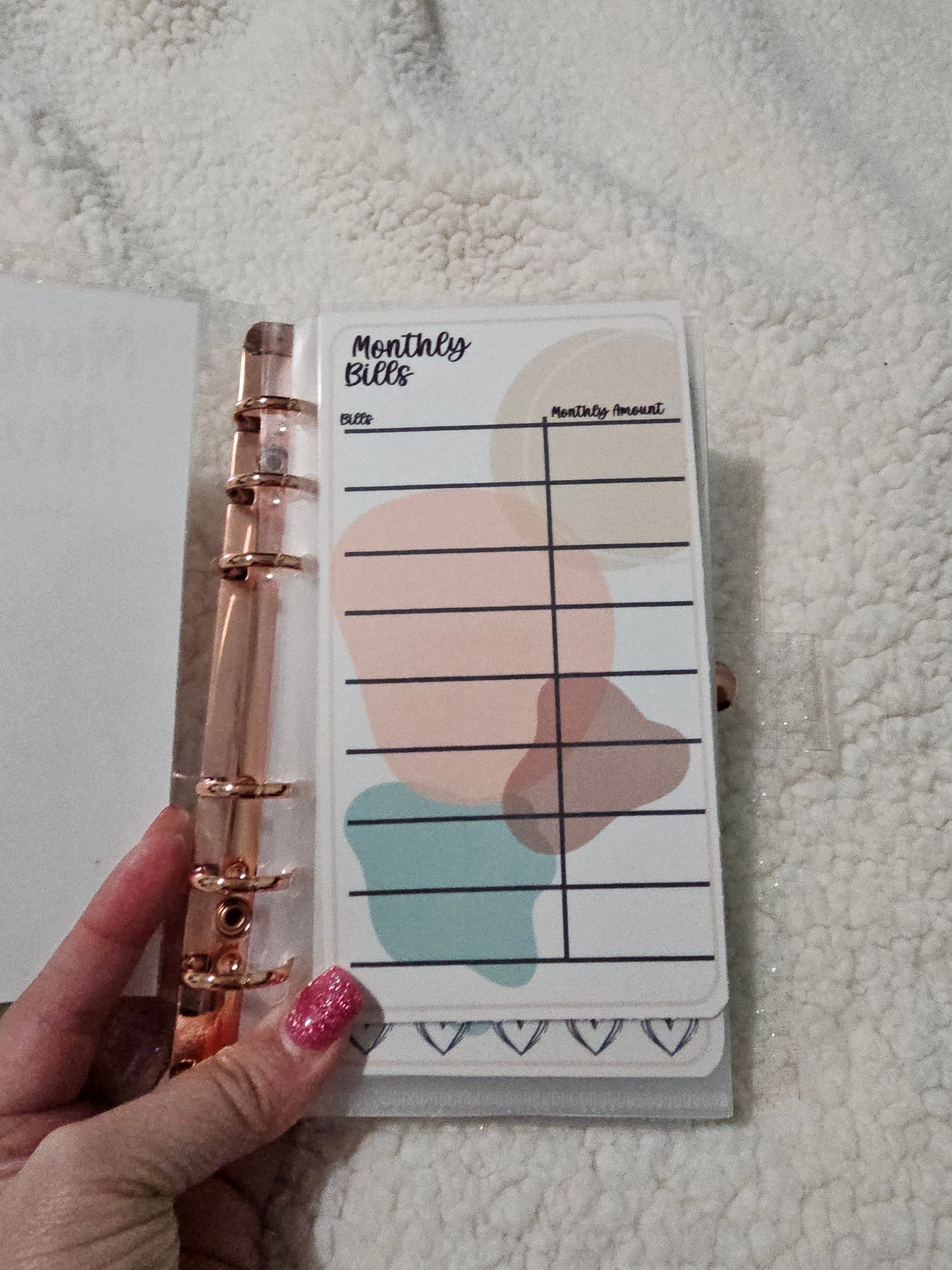 A6 Glitter Binder With Month Ahead Challenge - Etsy