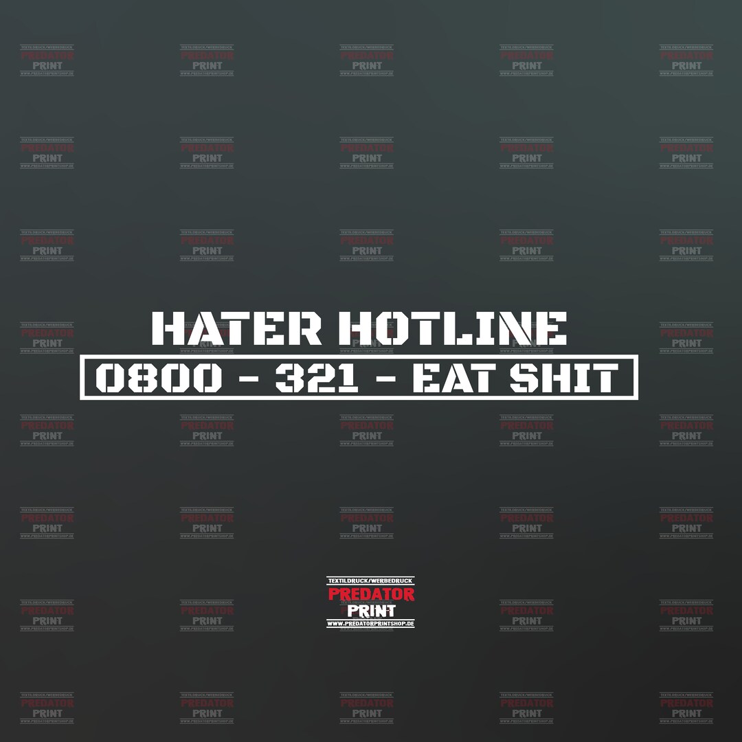 Vinyl Sticker Car Sticker Hater Hotline - Etsy