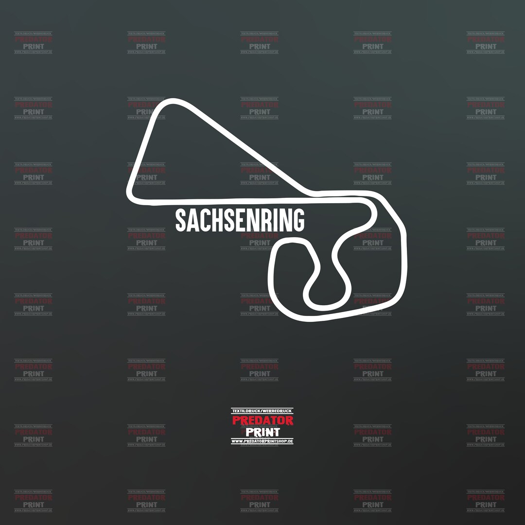 Vinyl Sticker Car Sticker Race Track Sachsenring - Etsy