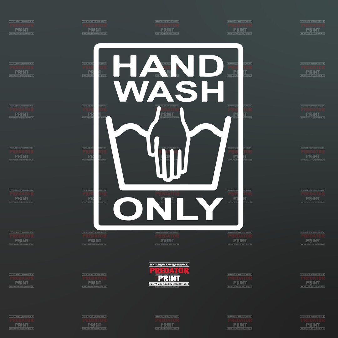 Vinyl Sticker Car Sticker Handwash Only - Etsy