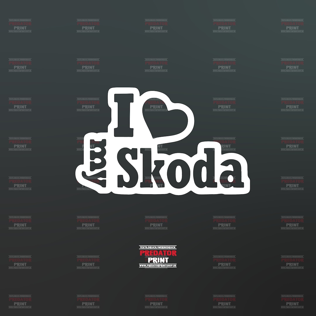 Vinyl Sticker Bumper Sticker I Love My Skoda - Etsy