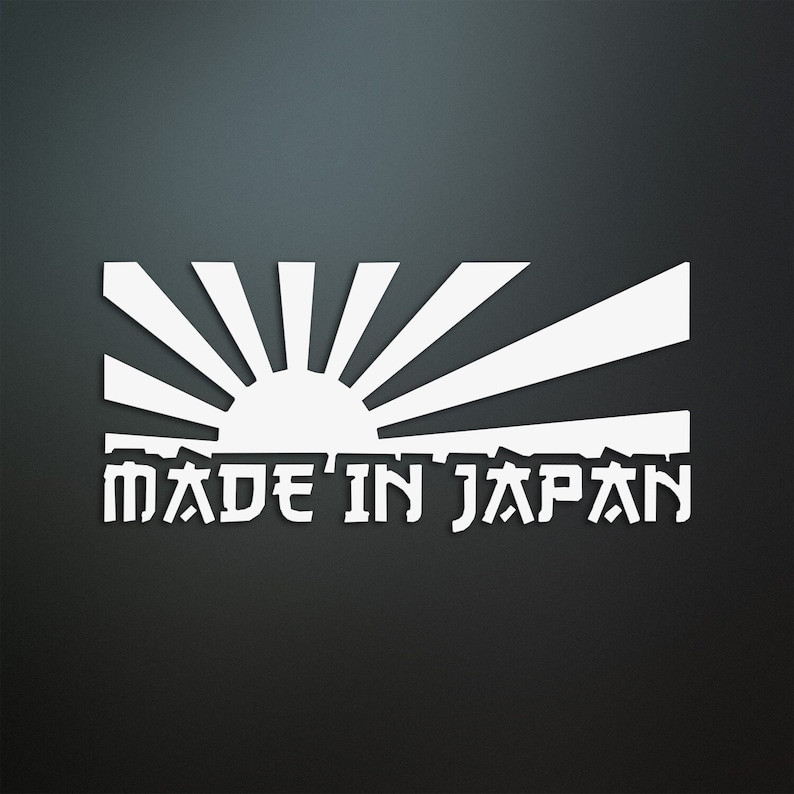 Vinyl Decal Car Sticker Made in Japan Rising Sun - Etsy