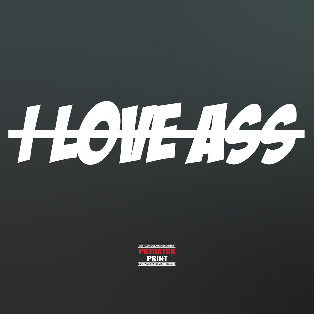 Vinyl Sticker Bumper Sticker I Love Ass Etsy