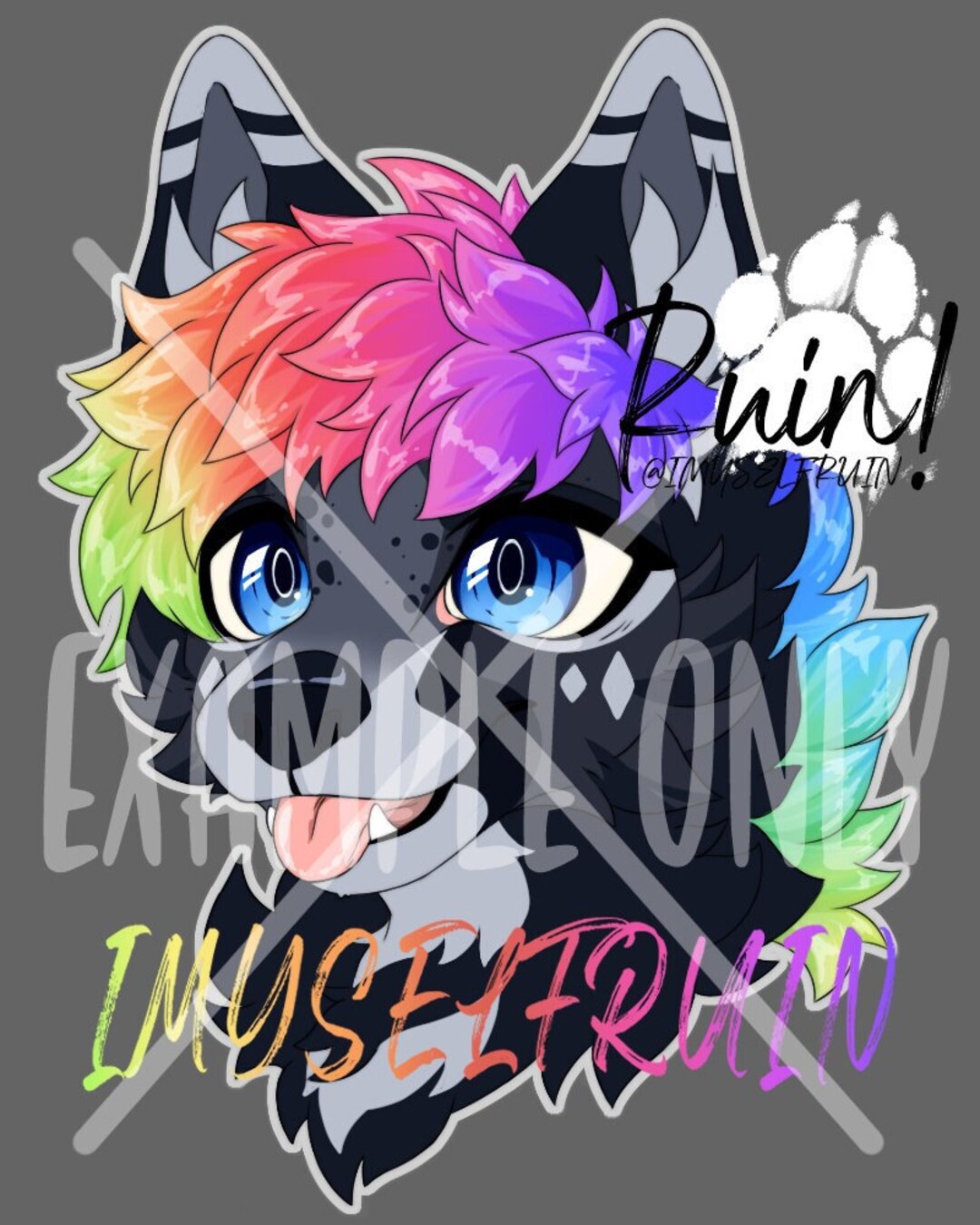 Furry Digital Badge/icon/pfp - Etsy