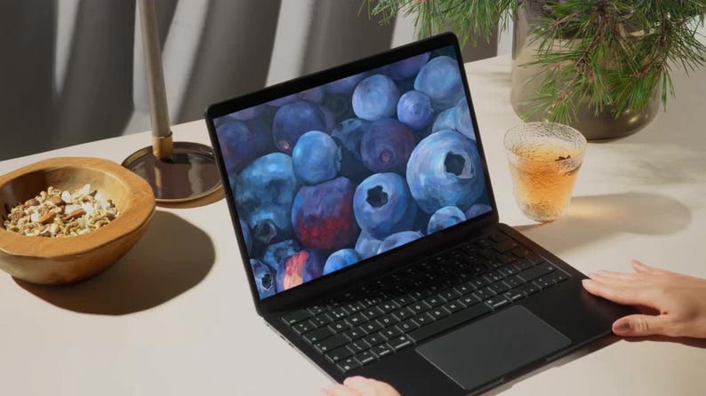 Blueberry Desktop Wallpaper | Nature-inspired Design | Summer Botanical ...