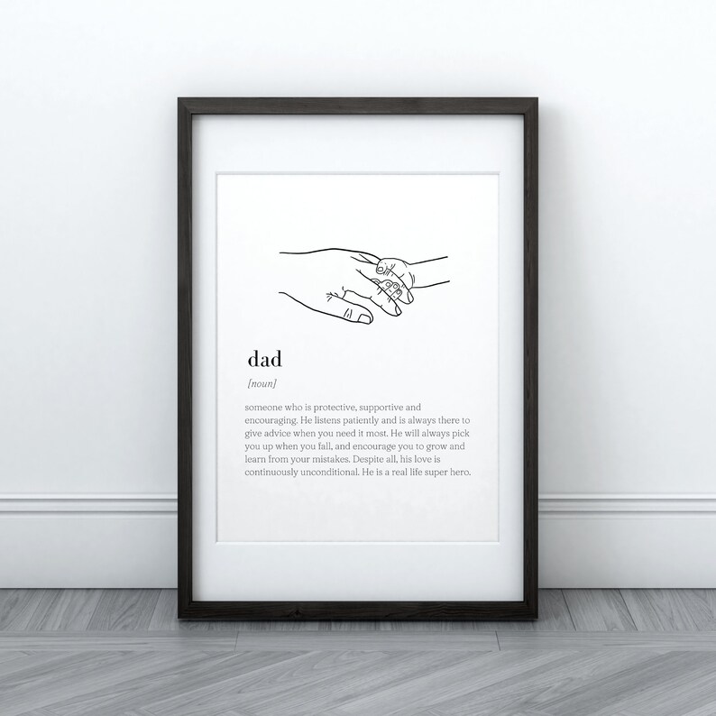 Dad Definition Print Printable Art Instant Download Quote - Etsy