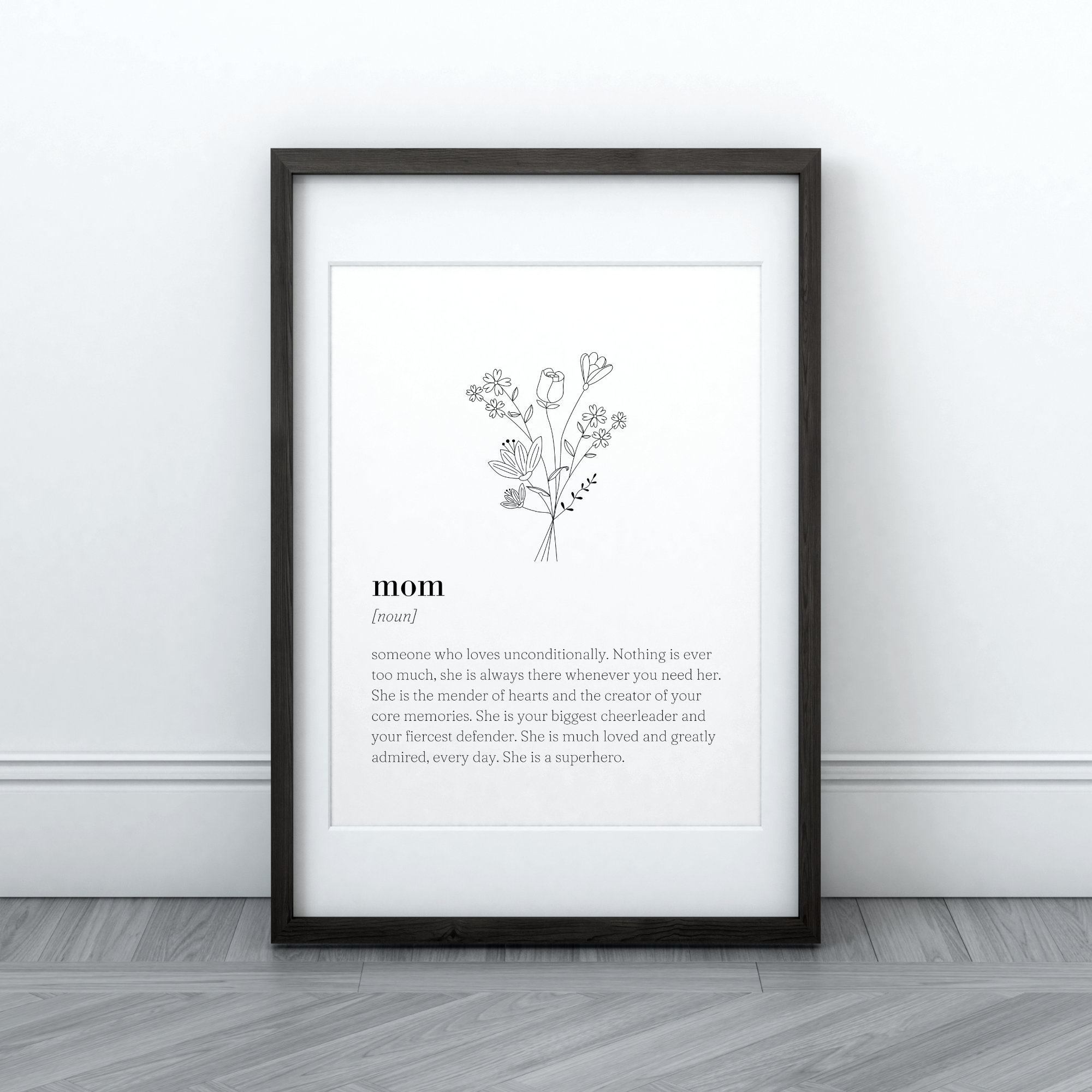 Mom Definition Print, Printable Art, Instant Download, Quote Print ...