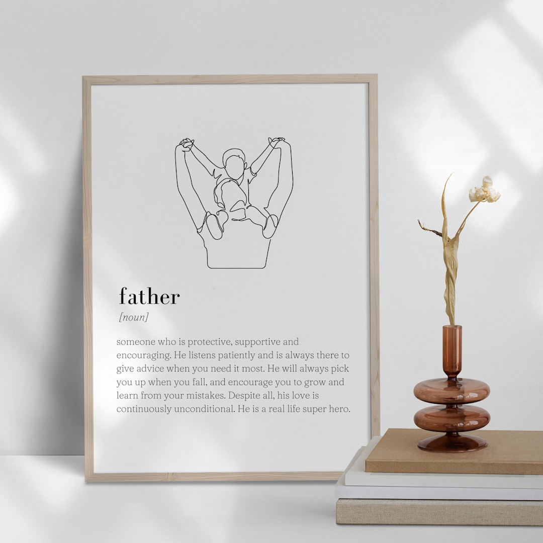 Father Definition Print, Printable Art, Instant Download, Quote Print ...