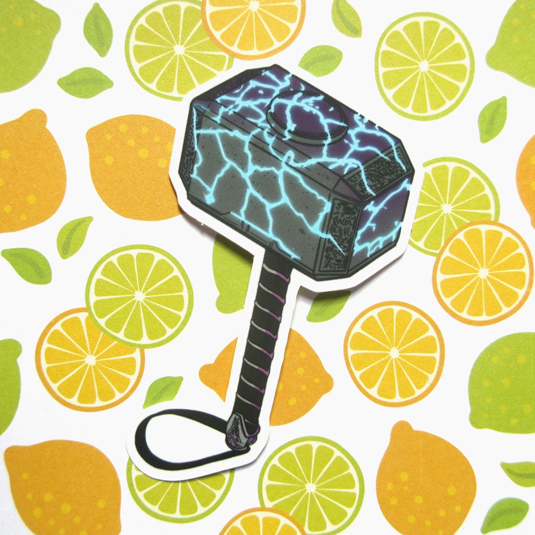 Lightning Hammer Sticker - Etsy