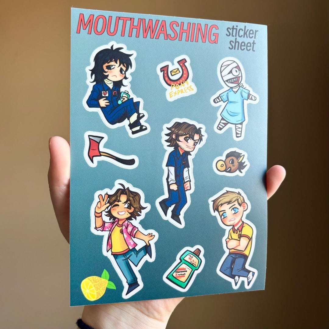 Mouthwashing Vinyl Sticker Sheet - Etsy