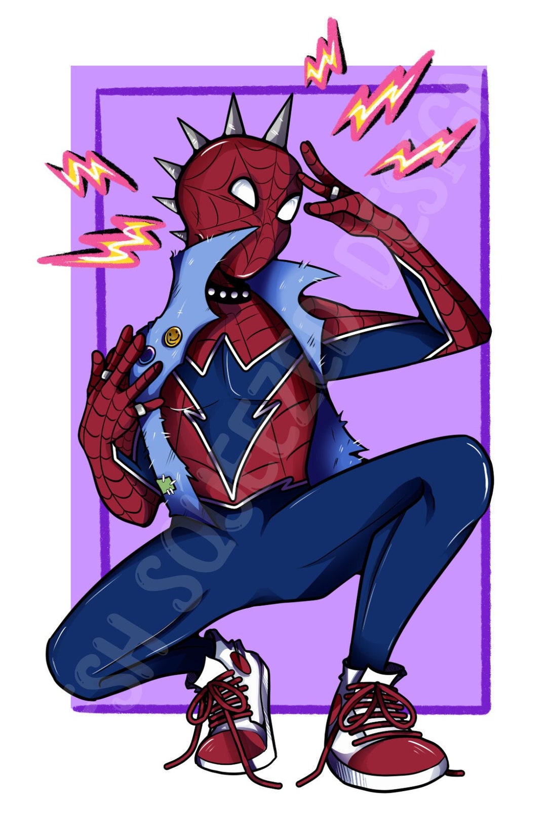 Punk Spider Comic Inspired Print (DIGITAL DOWNLOAD) - Etsy