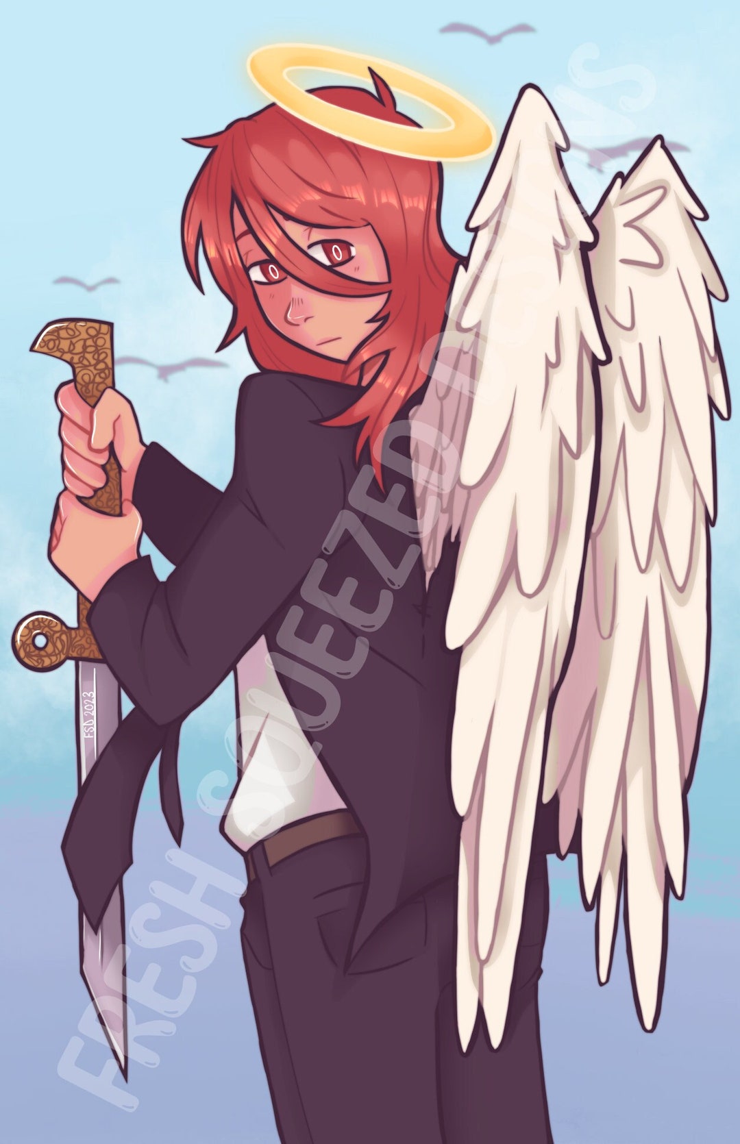 Angel Demon Anime Inspired Poster DIGITAL DOWNLOAD - Etsy