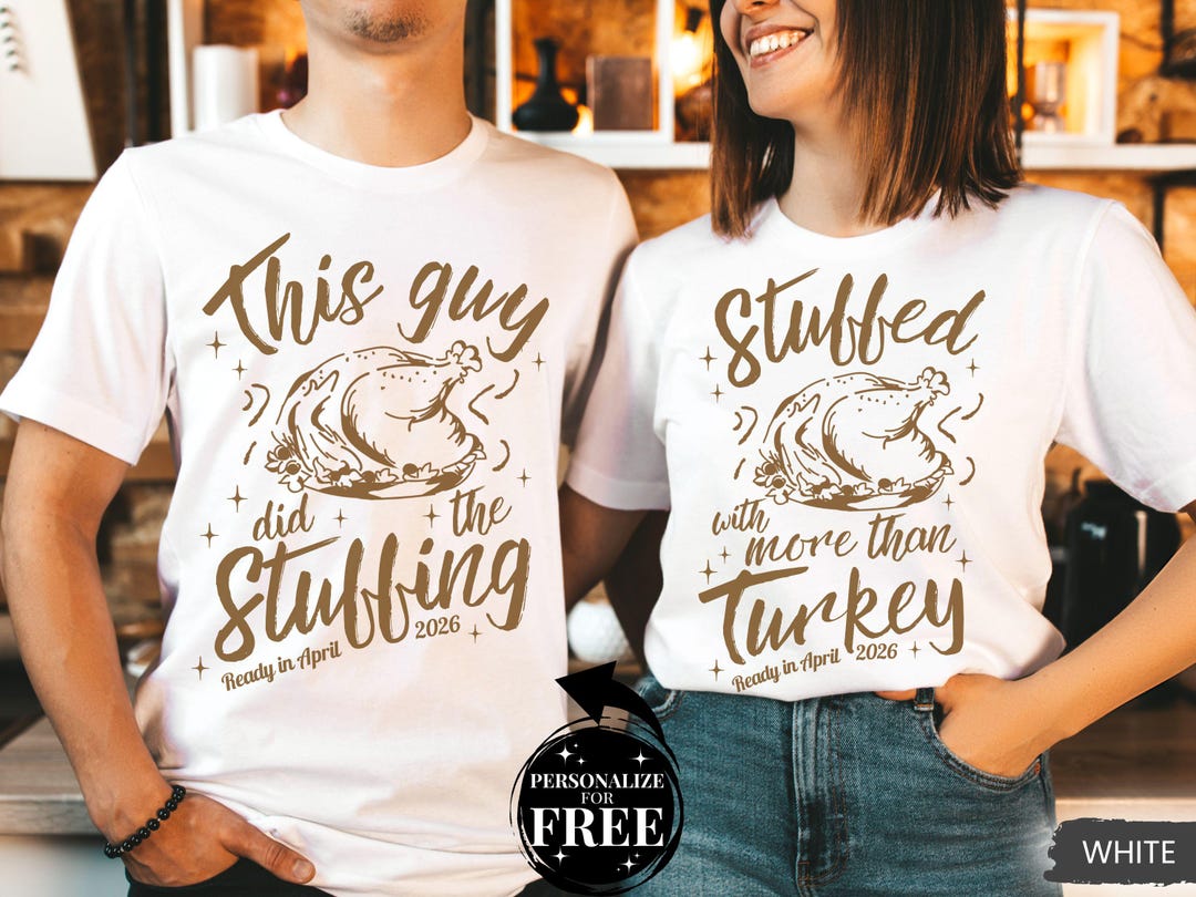 Personalized Baby Revealing Shirt, Thanksgiving Pregnancy Announcement ...