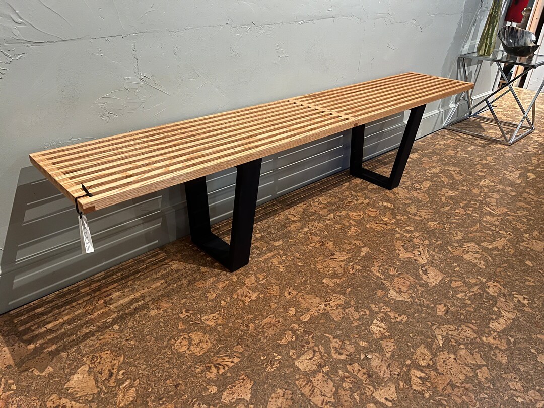 Mid-century Nelson Style Bench - Etsy